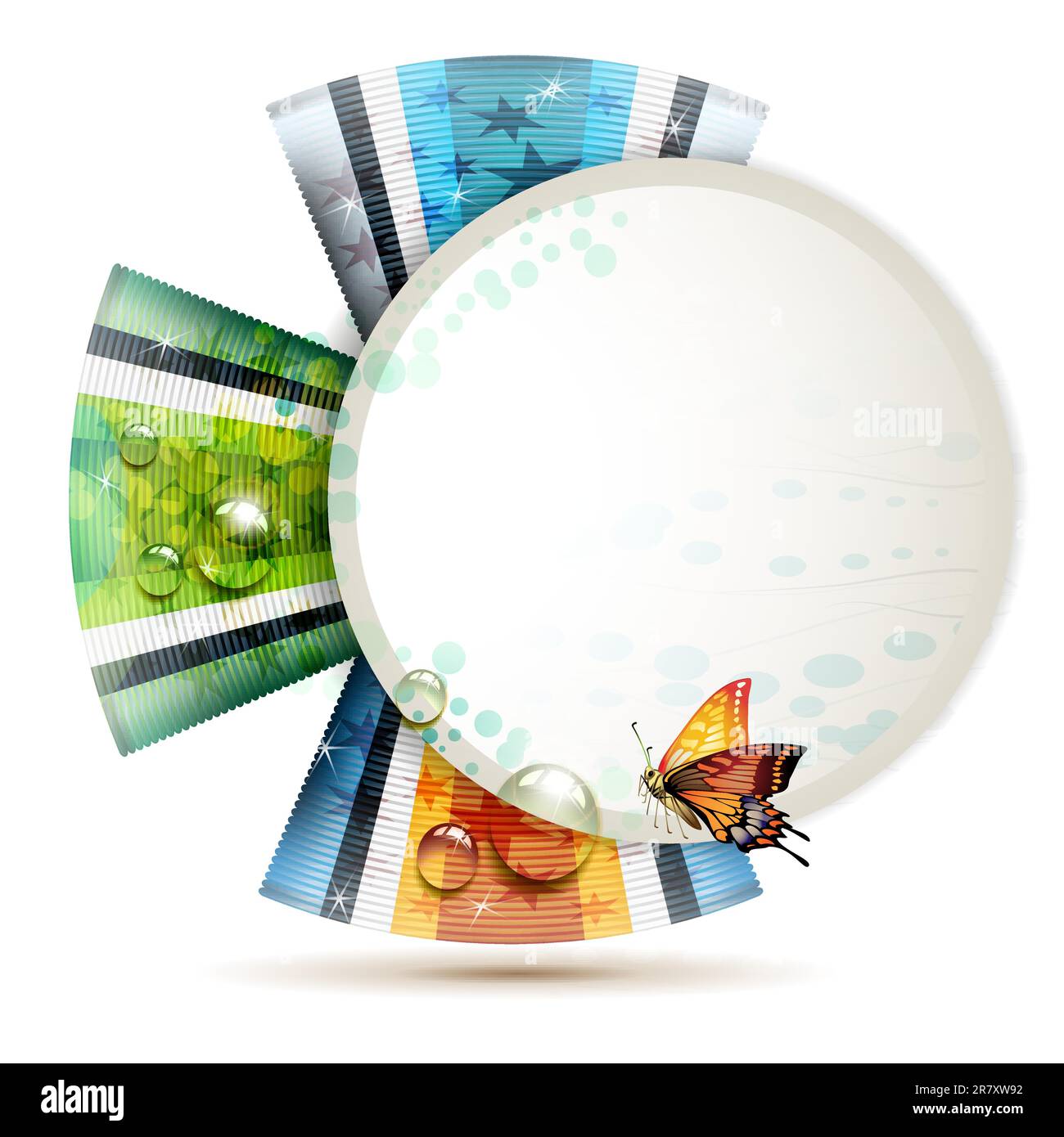 Banner design with butterfly and colored textures Stock Vector Image ...