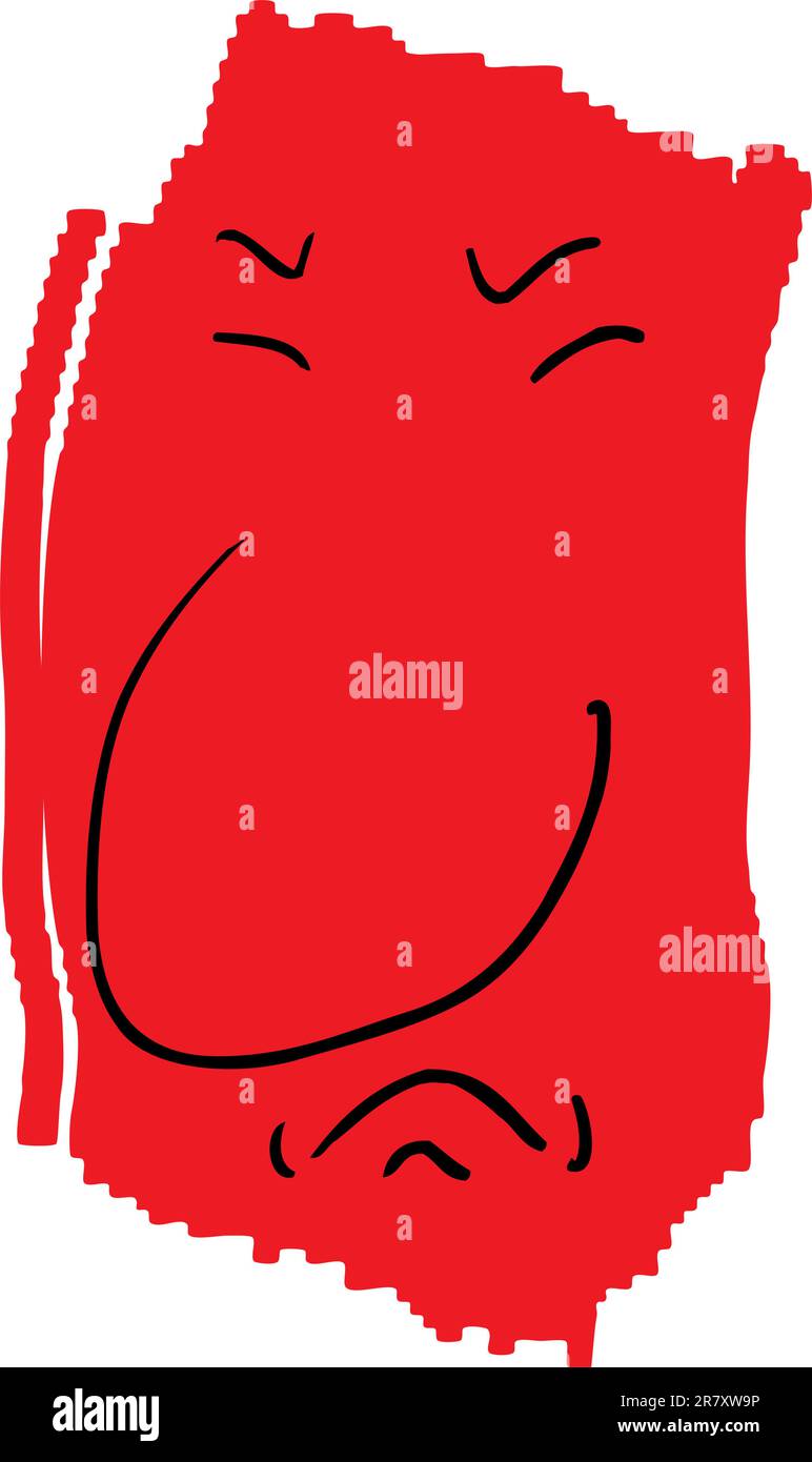 Disgusted face sketch isolated over white background Stock Vector Image ...