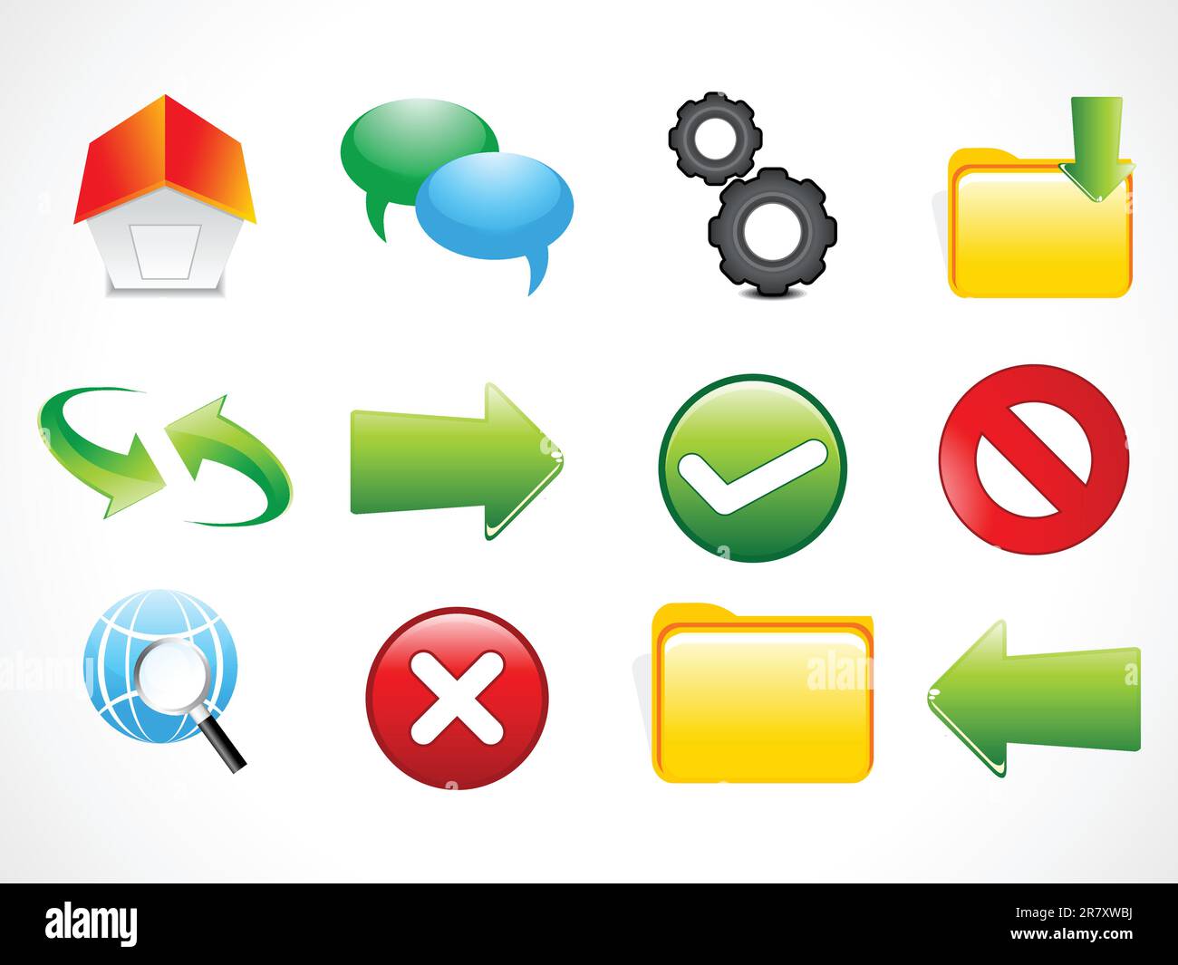 abstract web icon set vector illustration Stock Vector Image & Art - Alamy