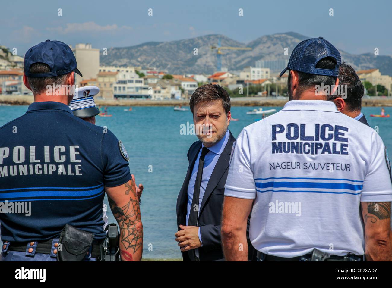Marseille, France. 16th June, 2023. The mayor of Marseille Benoit Payan ...