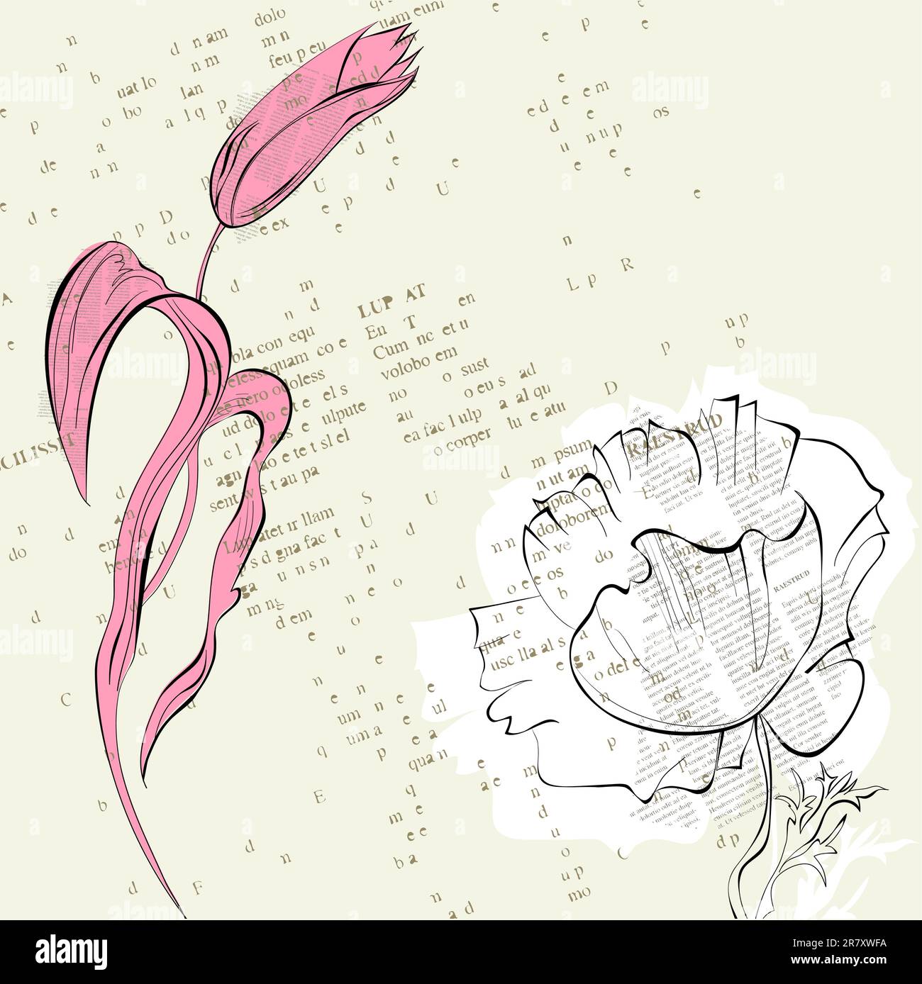 Stylized flora hi-res stock photography and images - Alamy