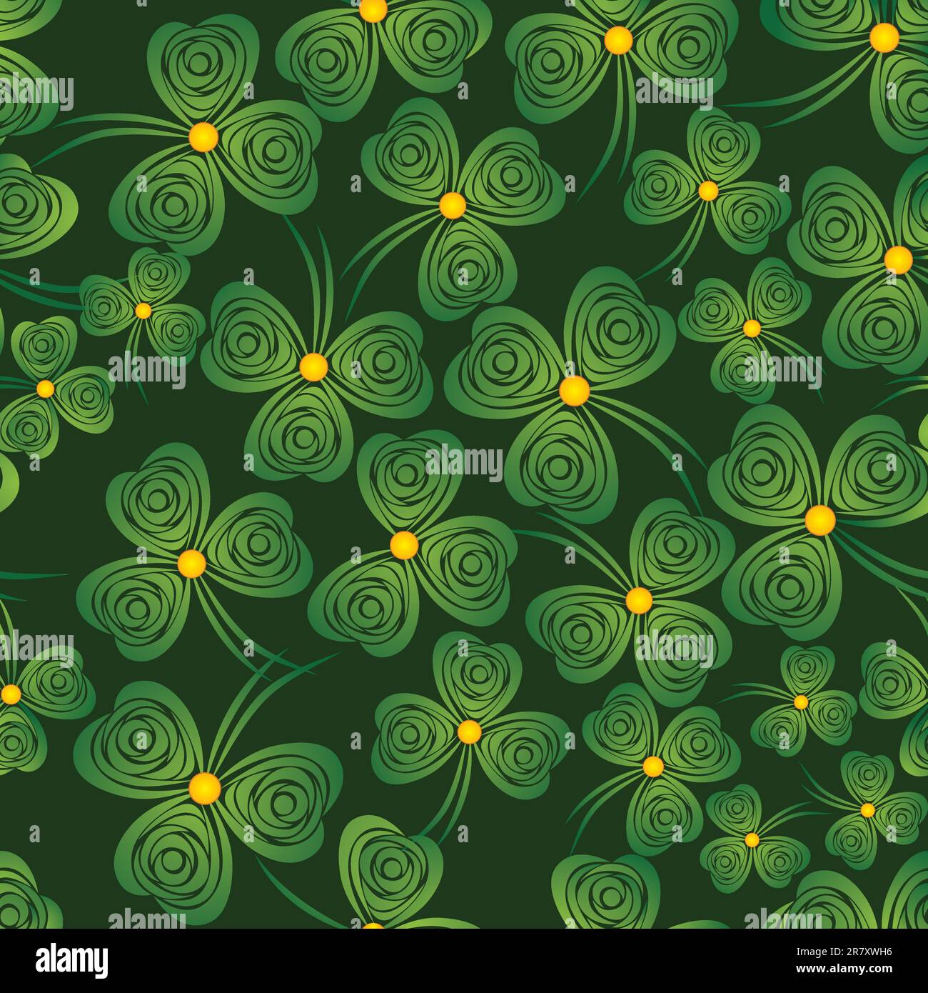 Shamrock Pattern Vector Backgrounds Download Clover, Leaves, Nature.