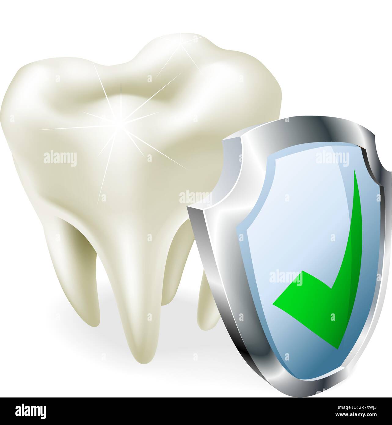 A tooth with a shield and green tick icon Stock Vector Image & Art - Alamy