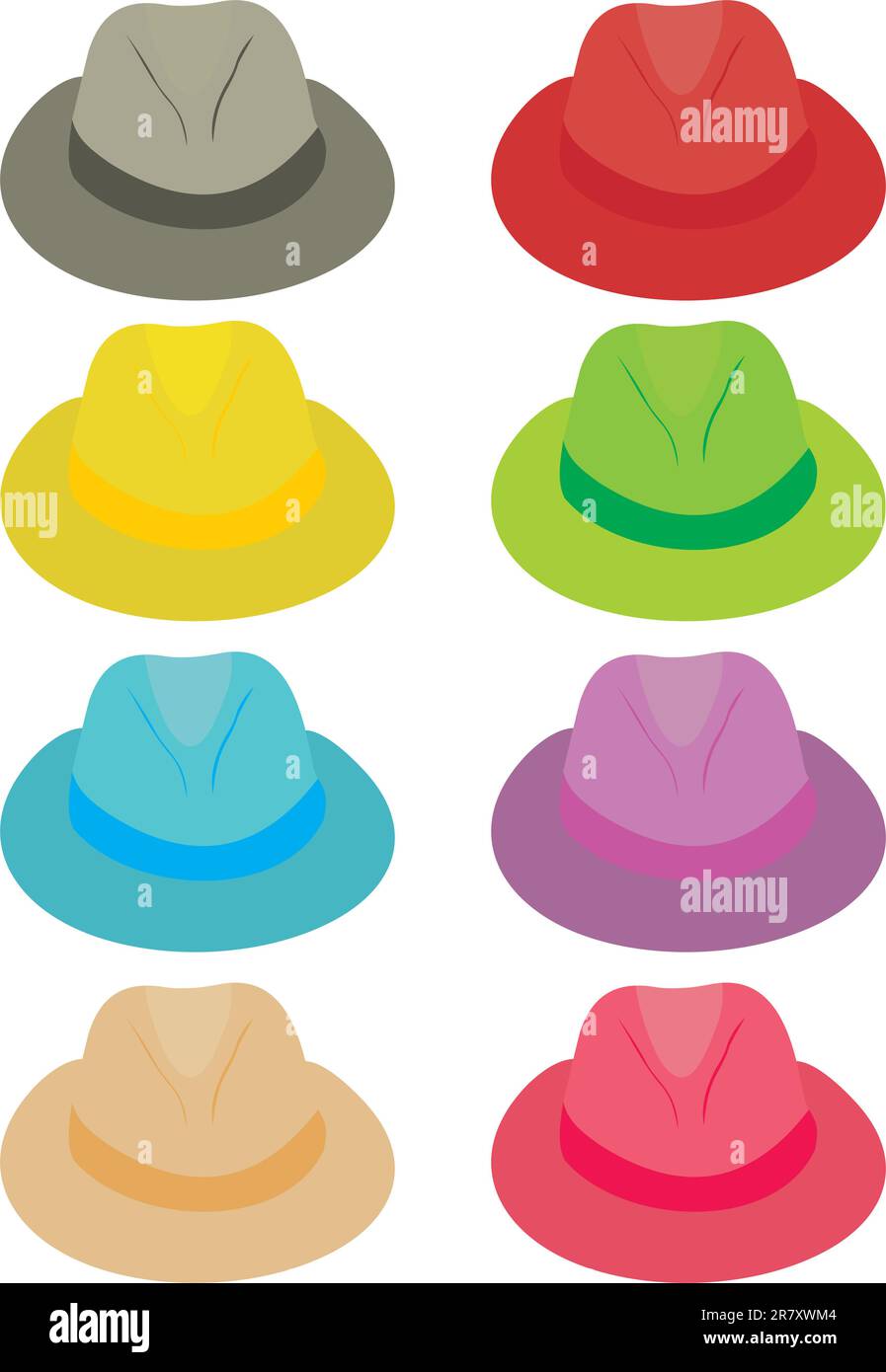Man's hat. Fashionable hat. A set of hats. A beautiful hat Stock Vector ...