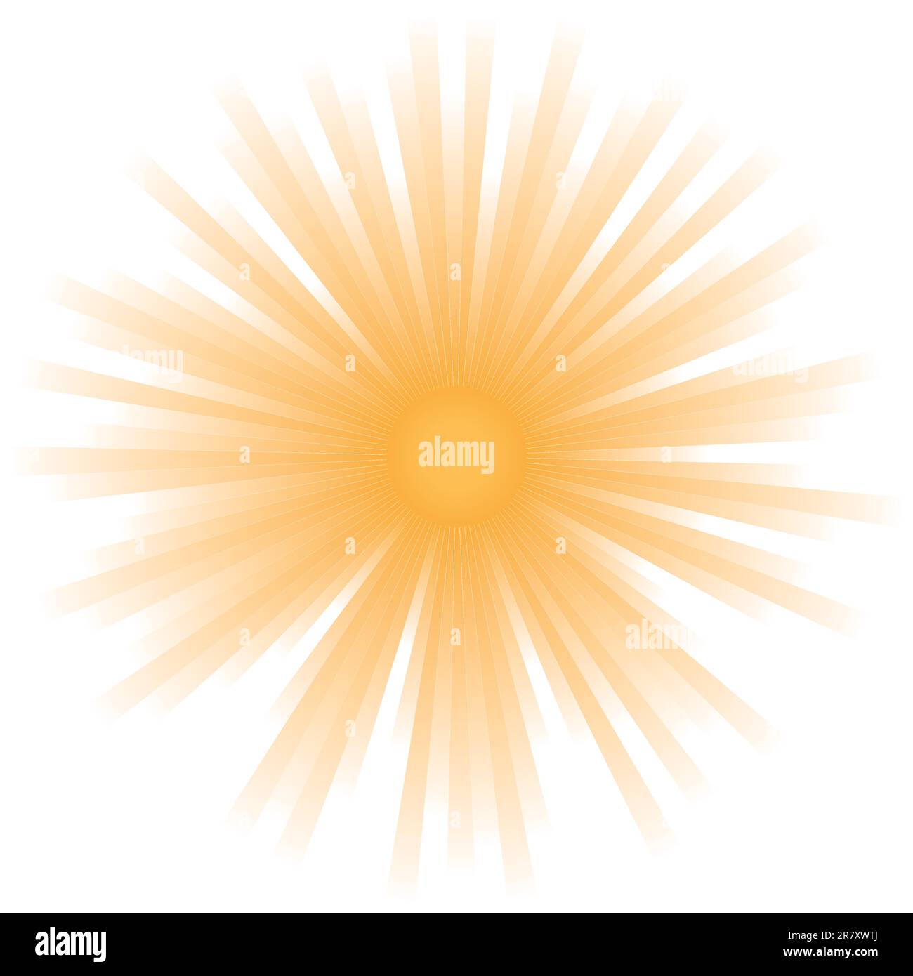The stylized sun on a white background - vector Stock Vector Image ...