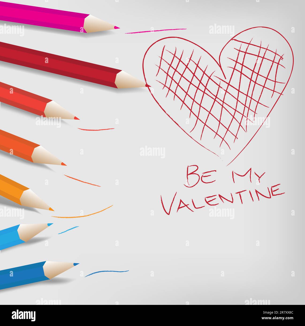 Valentine day child school Stock Vector Images - Alamy