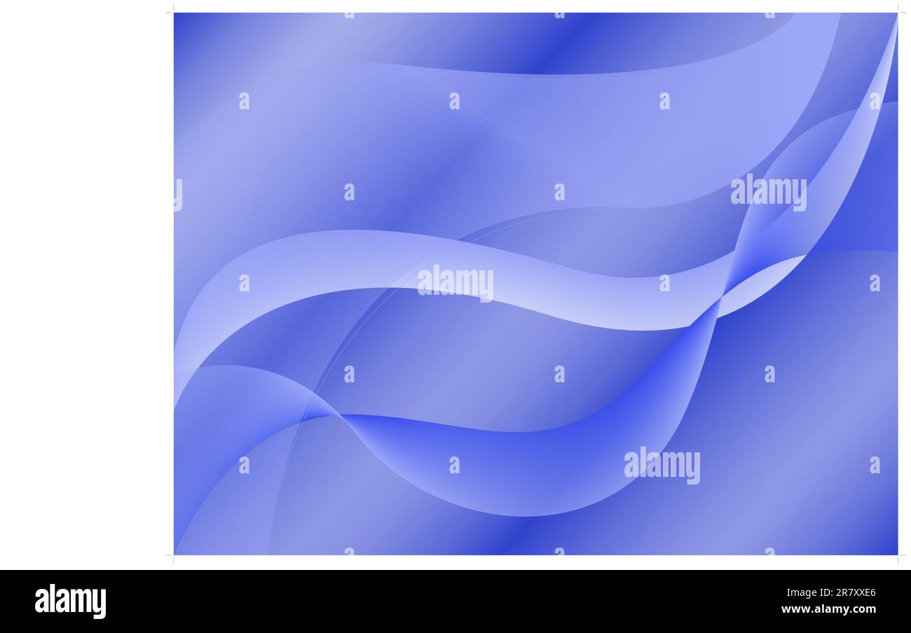 Abstract blue background with overlapping translucent waves Stock ...