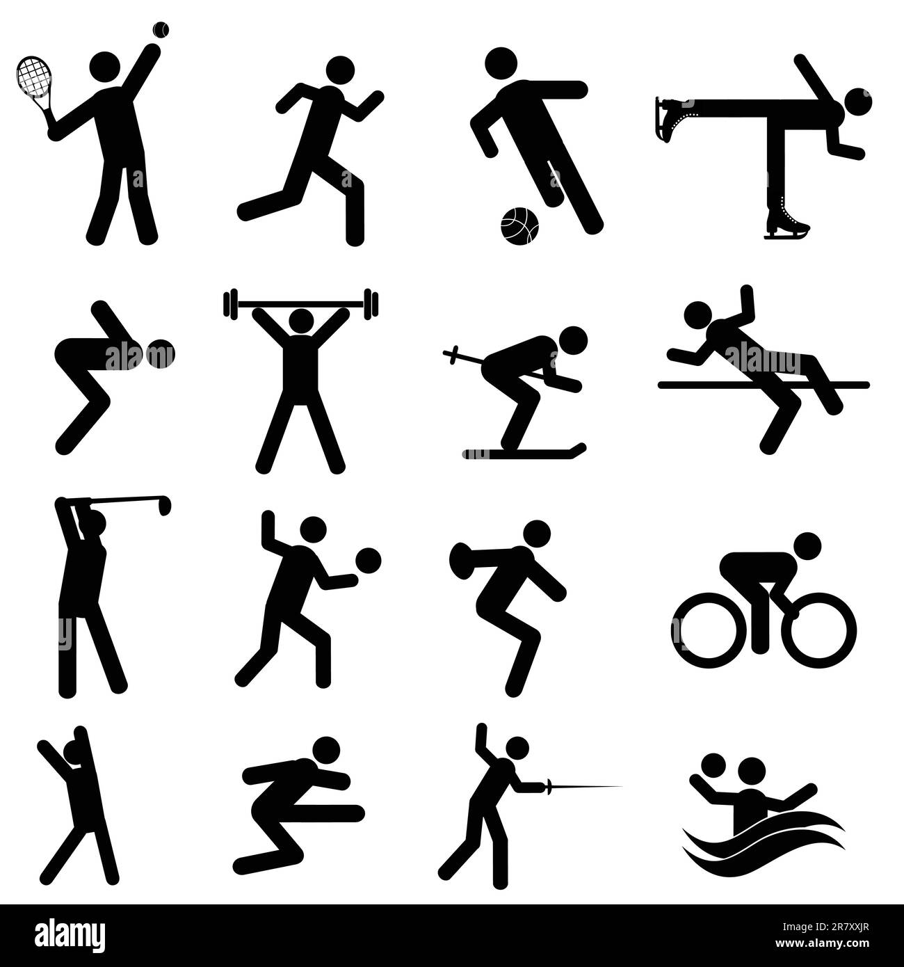 Tennis icon set in Cut Out Stock Images & Pictures - Alamy