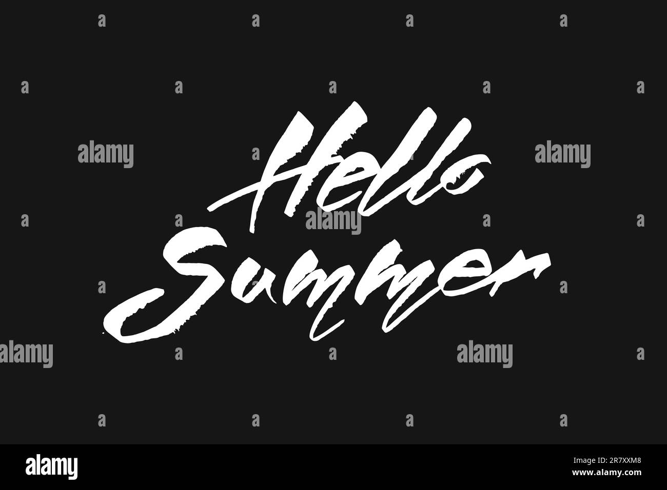 Hello summer. Handwritten lettering typography. Summer Background ...