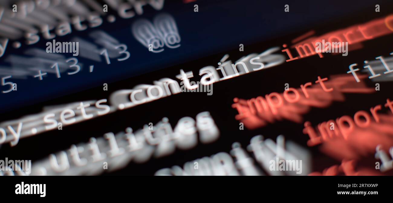 Digital technology, software development. Computer script function ...