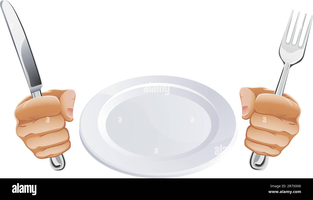 Hand hands knife Stock Vector Images - Alamy