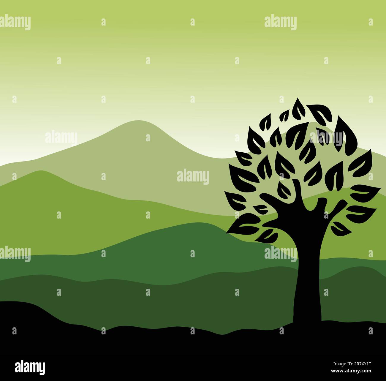 tree vector illustration Stock Vector Image & Art - Alamy