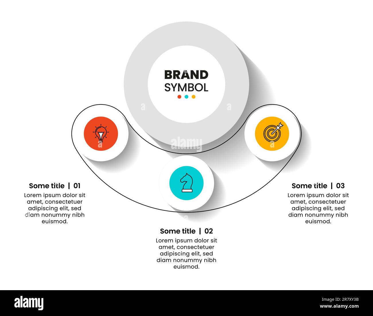 Infographic 3 part circle hi-res stock photography and images - Alamy