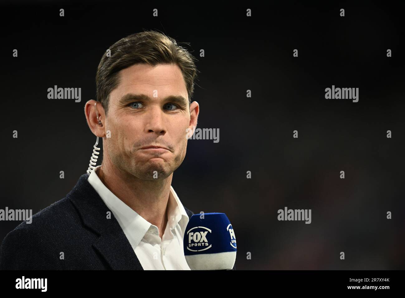 Melbourne, Australia. 18th June, 2023. Tom Hawkins of Geelong on the ...