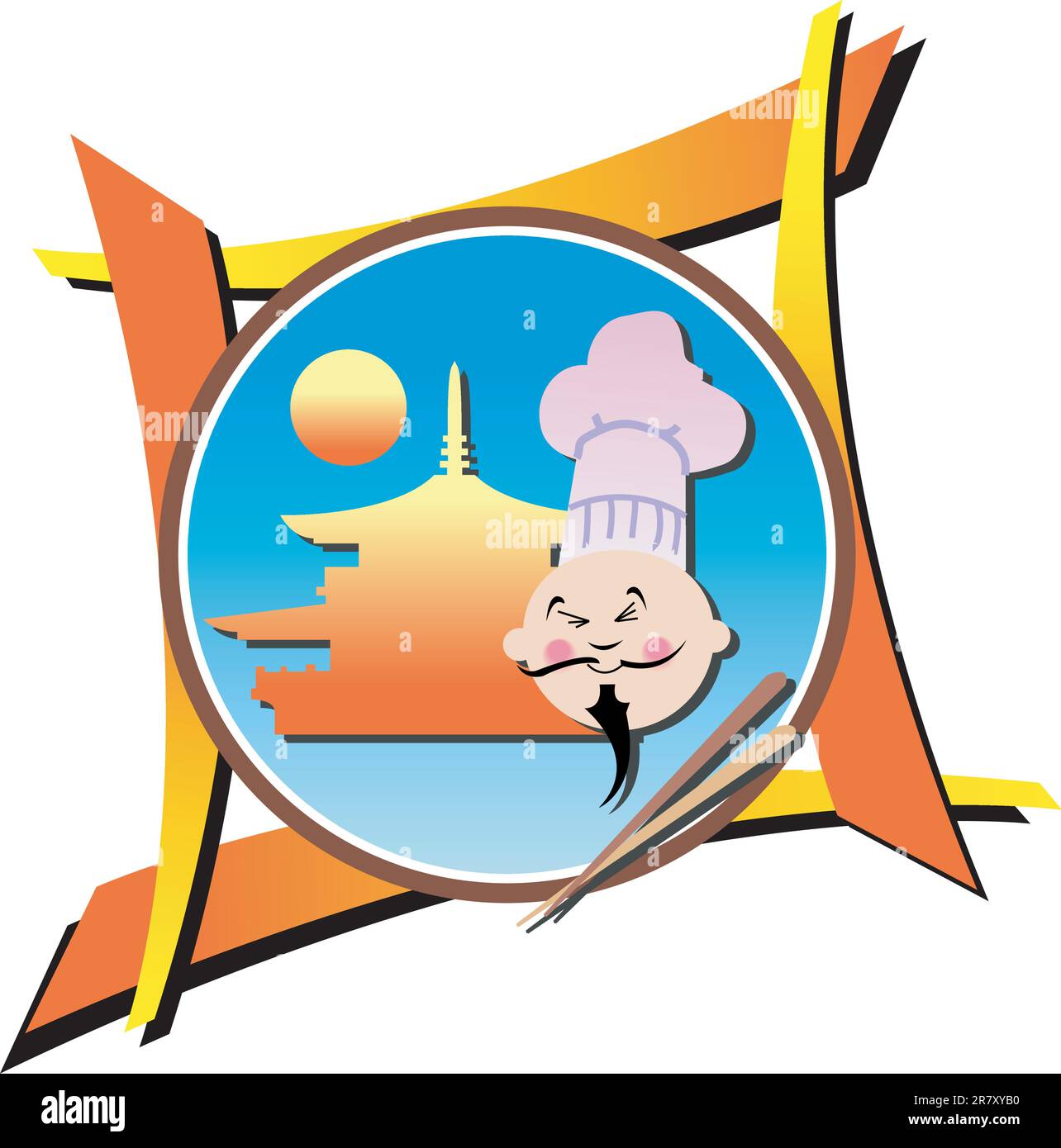 Chinese restaurant food logo hi-res stock photography and images - Alamy