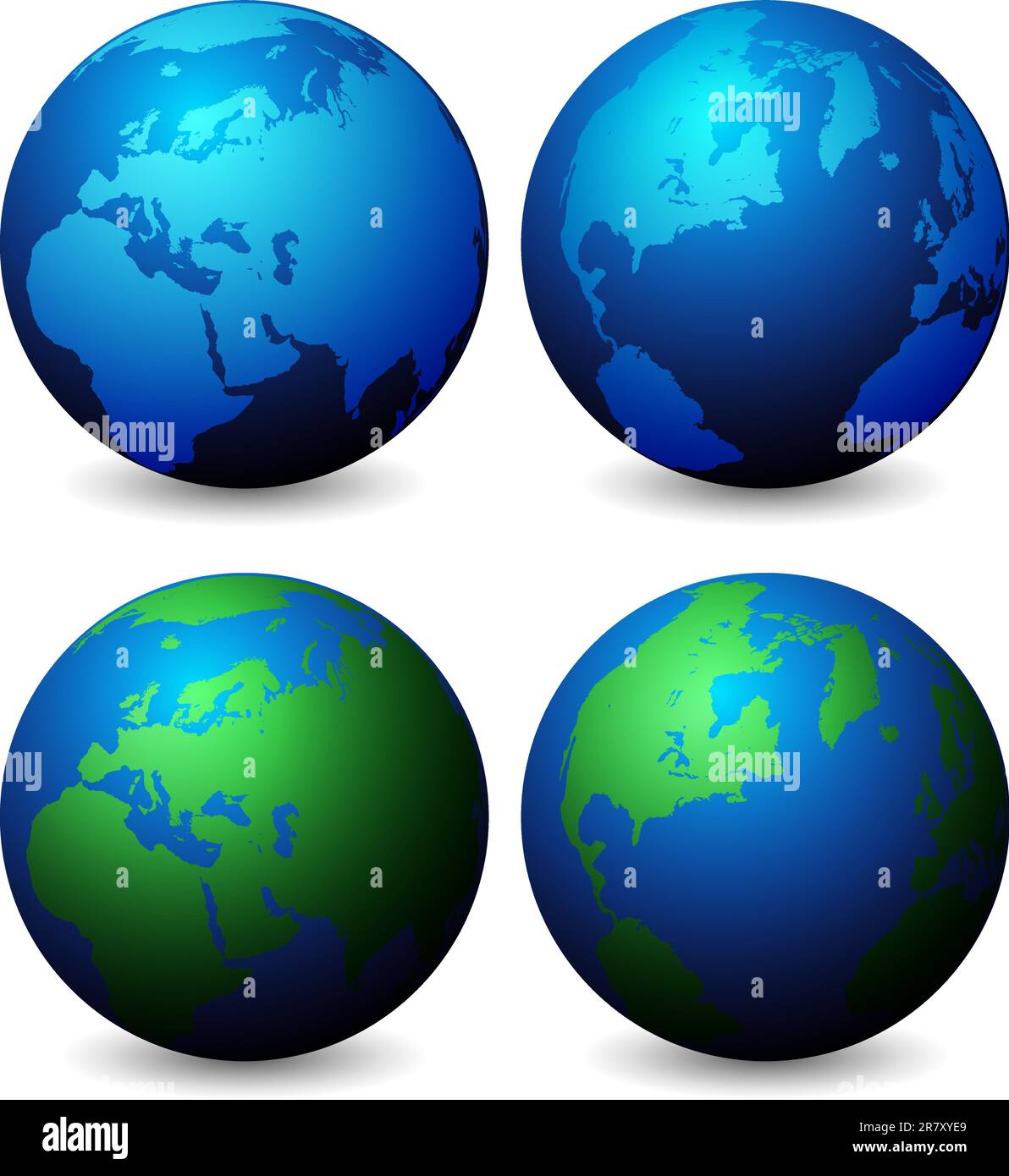 World map view on Stock Vector Images - Alamy