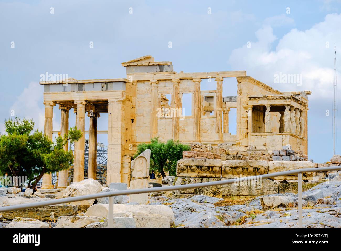 Ancient temple Parthenon in Acropolis Athens Greece, facade Stock Photo ...