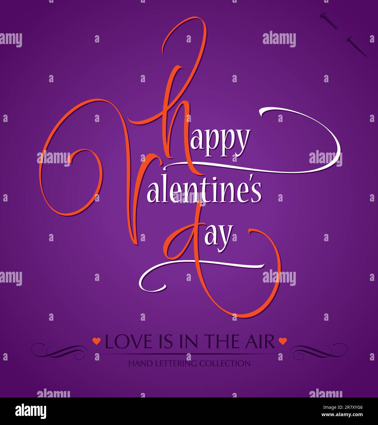 'happy valentine's day' hand lettering; scalable and editable vector ...