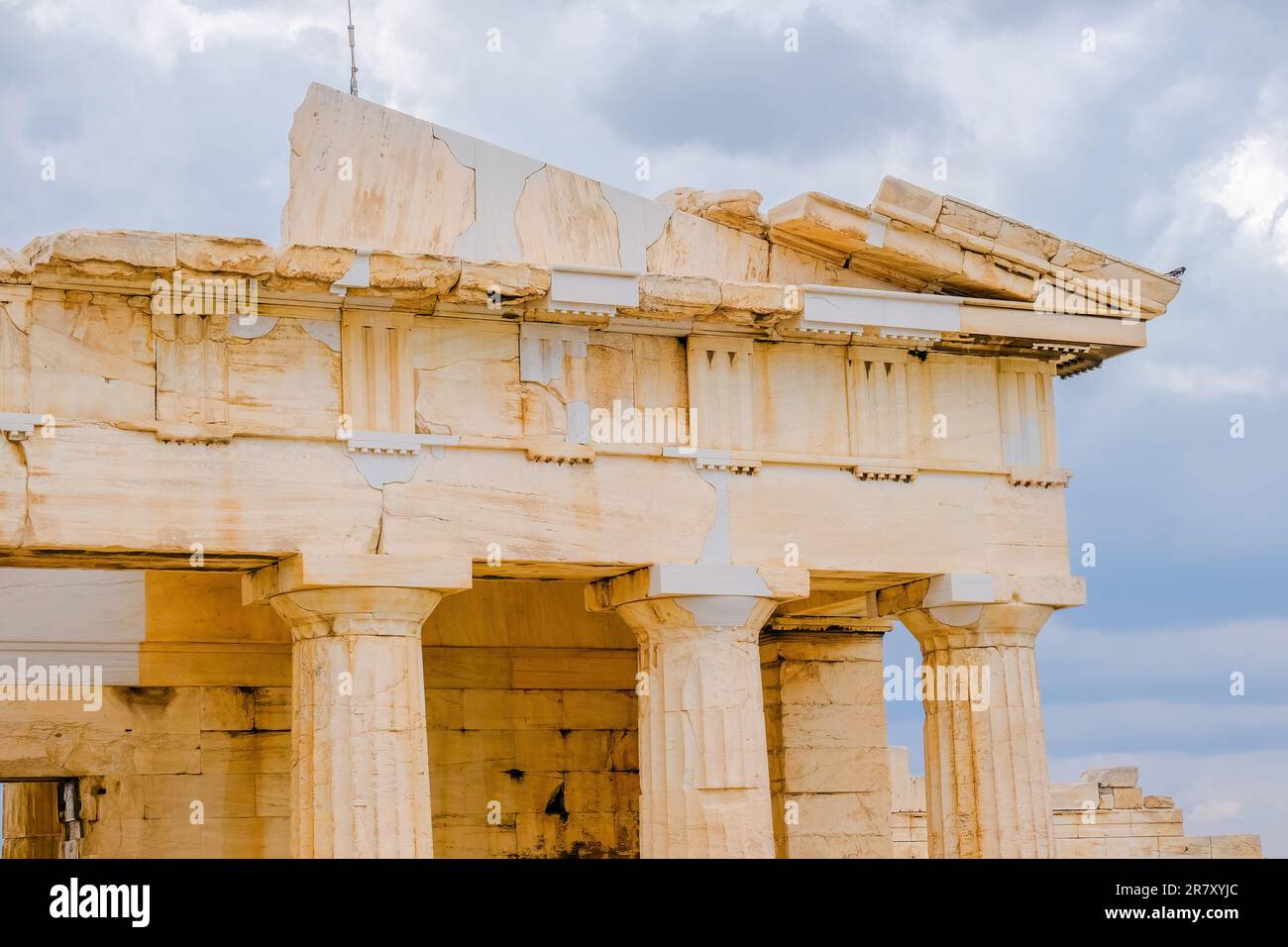 Ancient temple Parthenon in Acropolis Athens Greece, facade Stock Photo ...