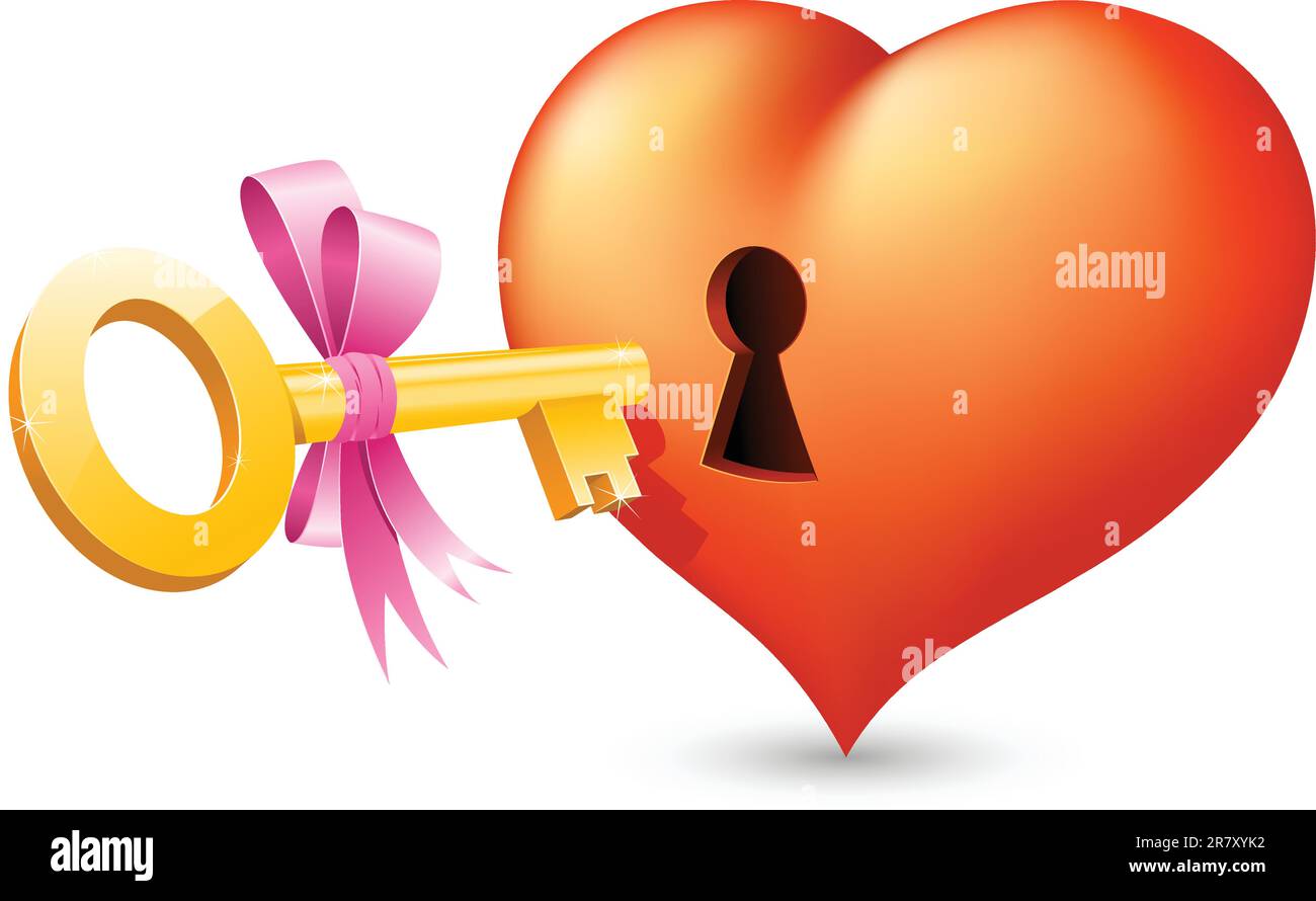 Pink heart lock love Stock Vector Images - Alamy