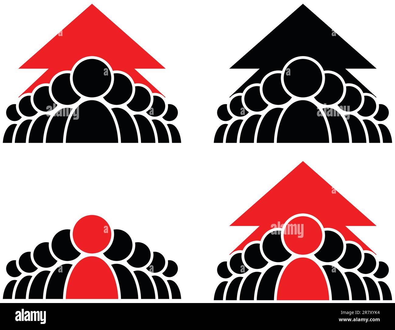 Concept team. Stylized group of people and arrow. Vector eps 8 Stock ...