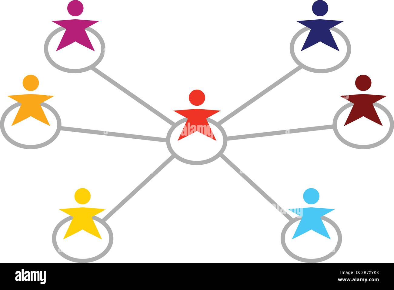 Different multiracial people team connect together. Vector Stock Vector ...