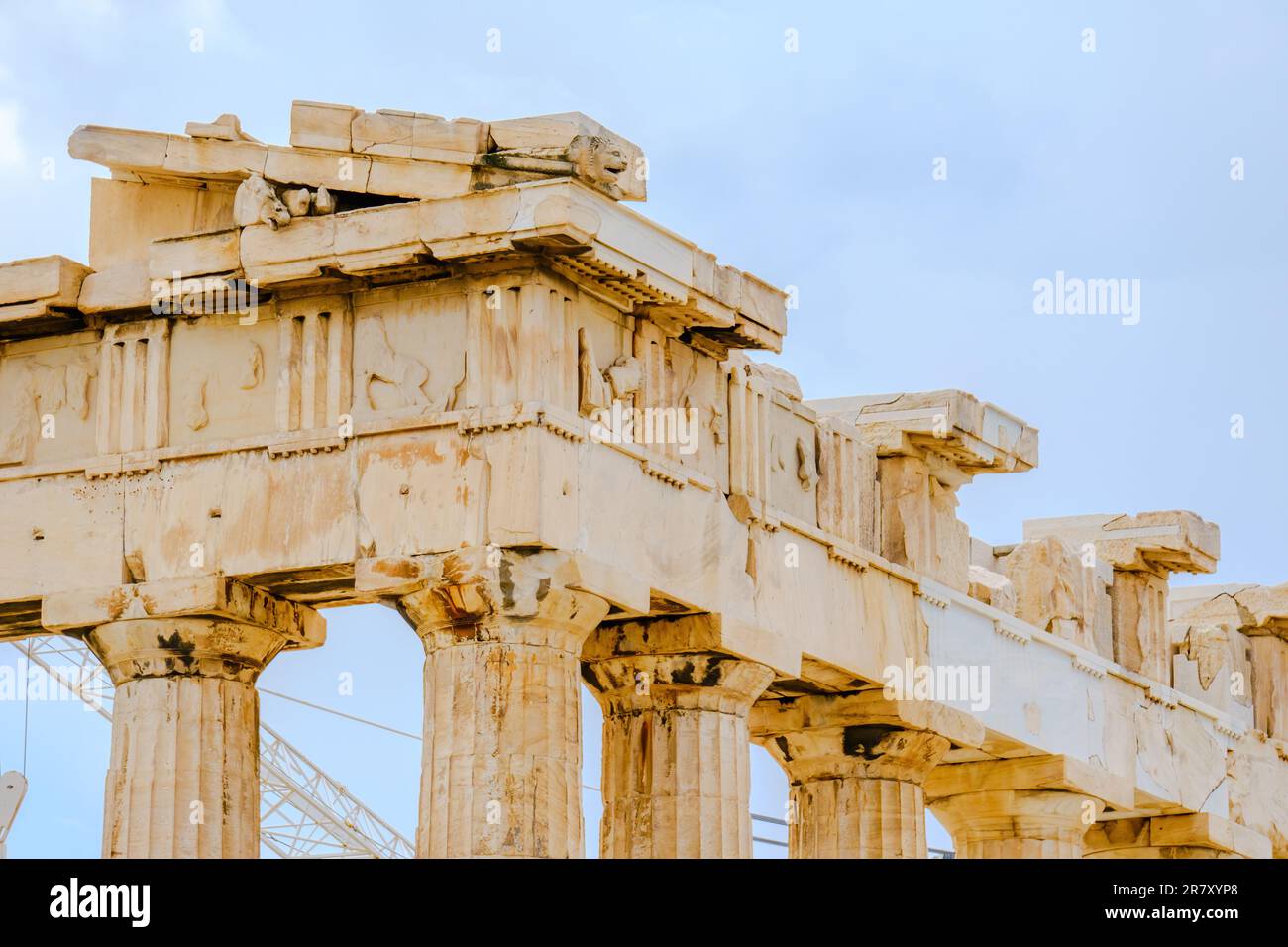 Ancient temple Parthenon in Acropolis Athens Greece, facade Stock Photo ...