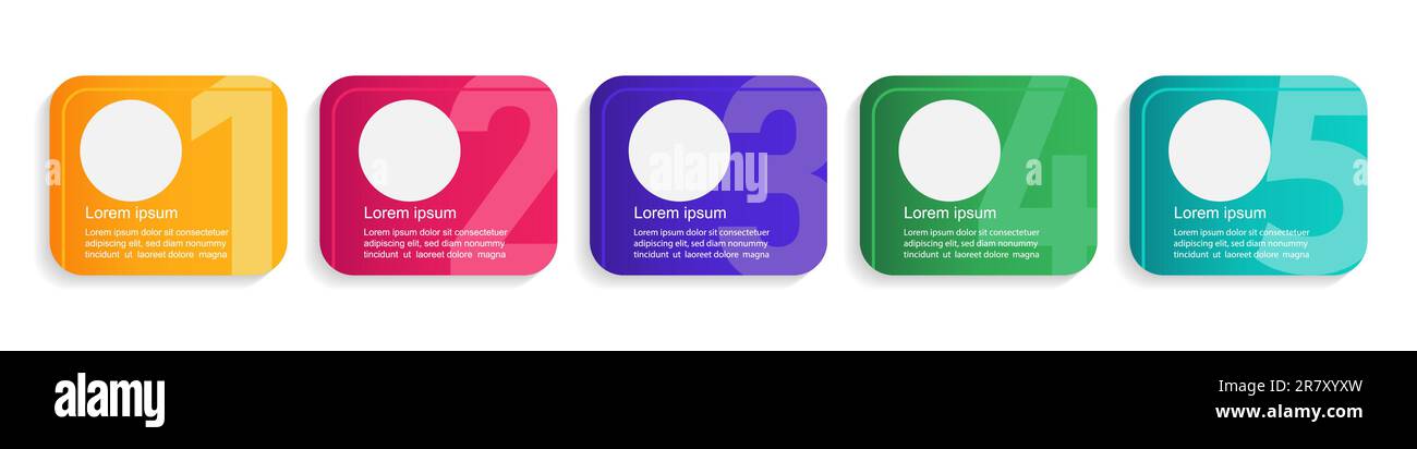 Colorful rectangle infographic chart design template Stock Vector Image & Art - Alamy