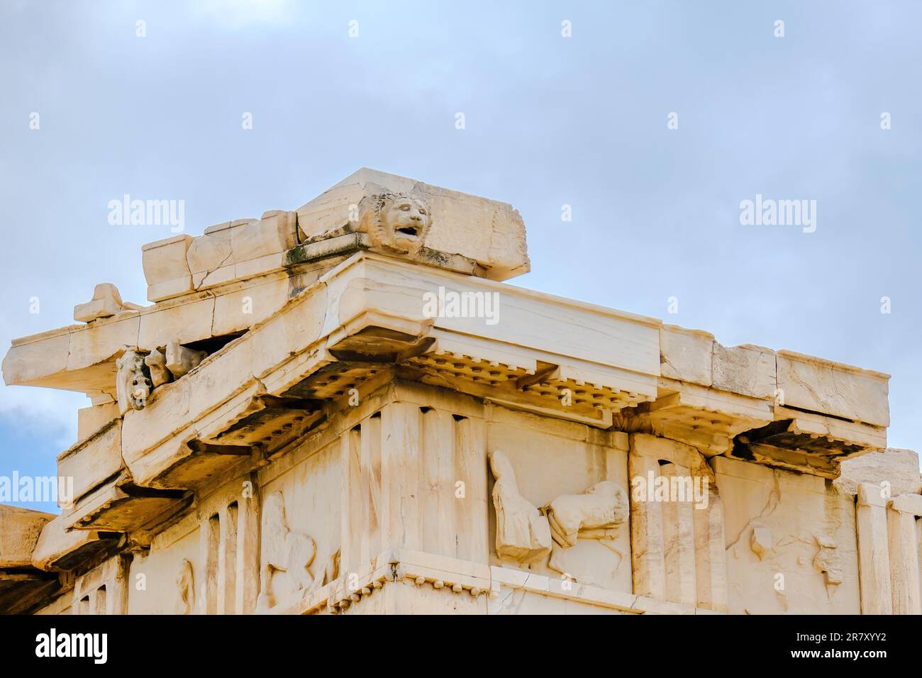 Ancient temple Parthenon in Acropolis Athens Greece, facade Stock Photo ...