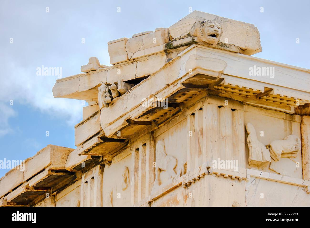 Ancient temple Parthenon in Acropolis Athens Greece, facade Stock Photo ...