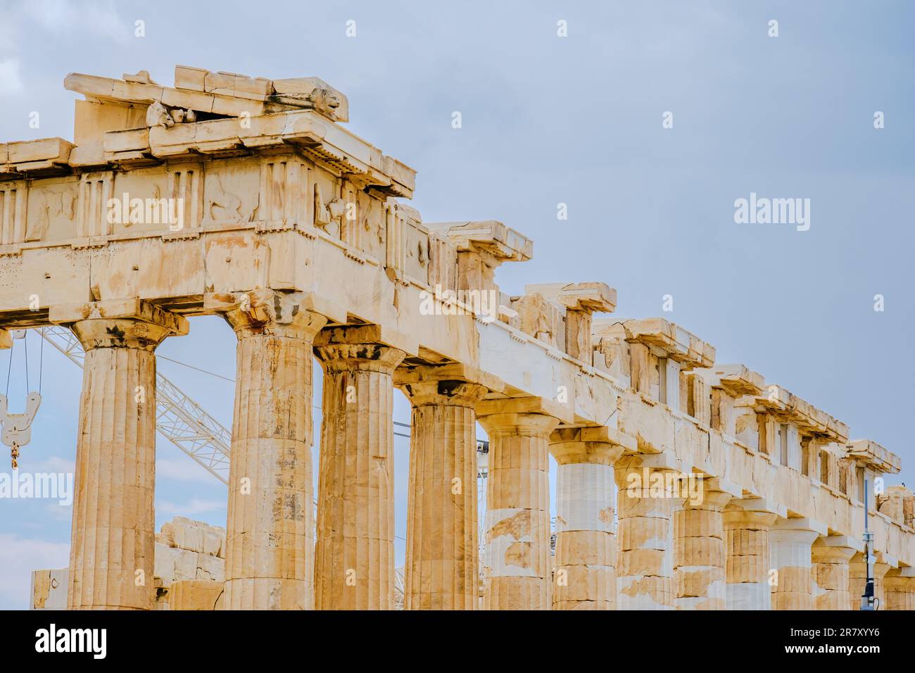 Ancient temple Parthenon in Acropolis Athens Greece, facade Stock Photo ...