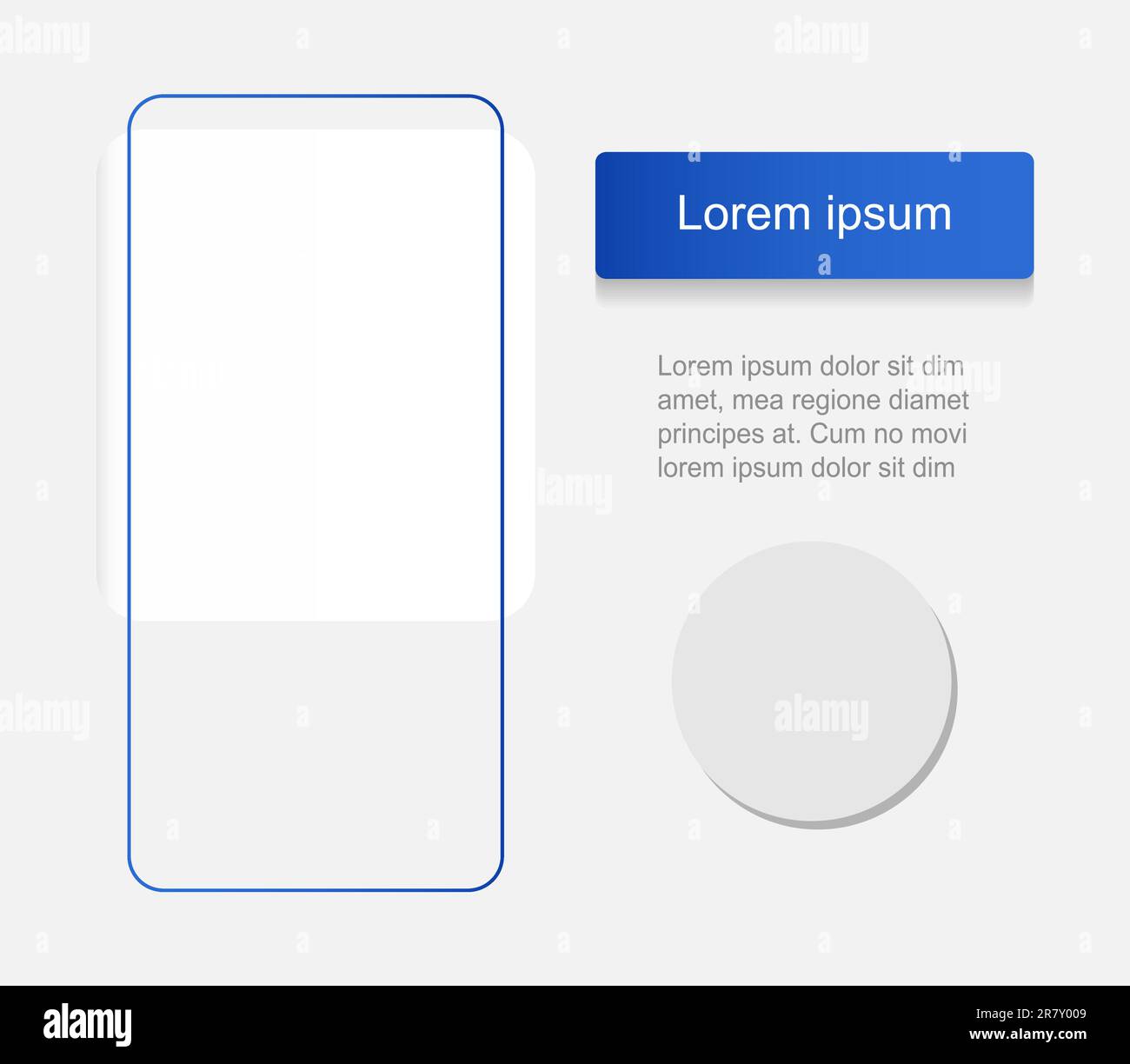 Thin rectangle frame with grey circle infographic chart design element ...