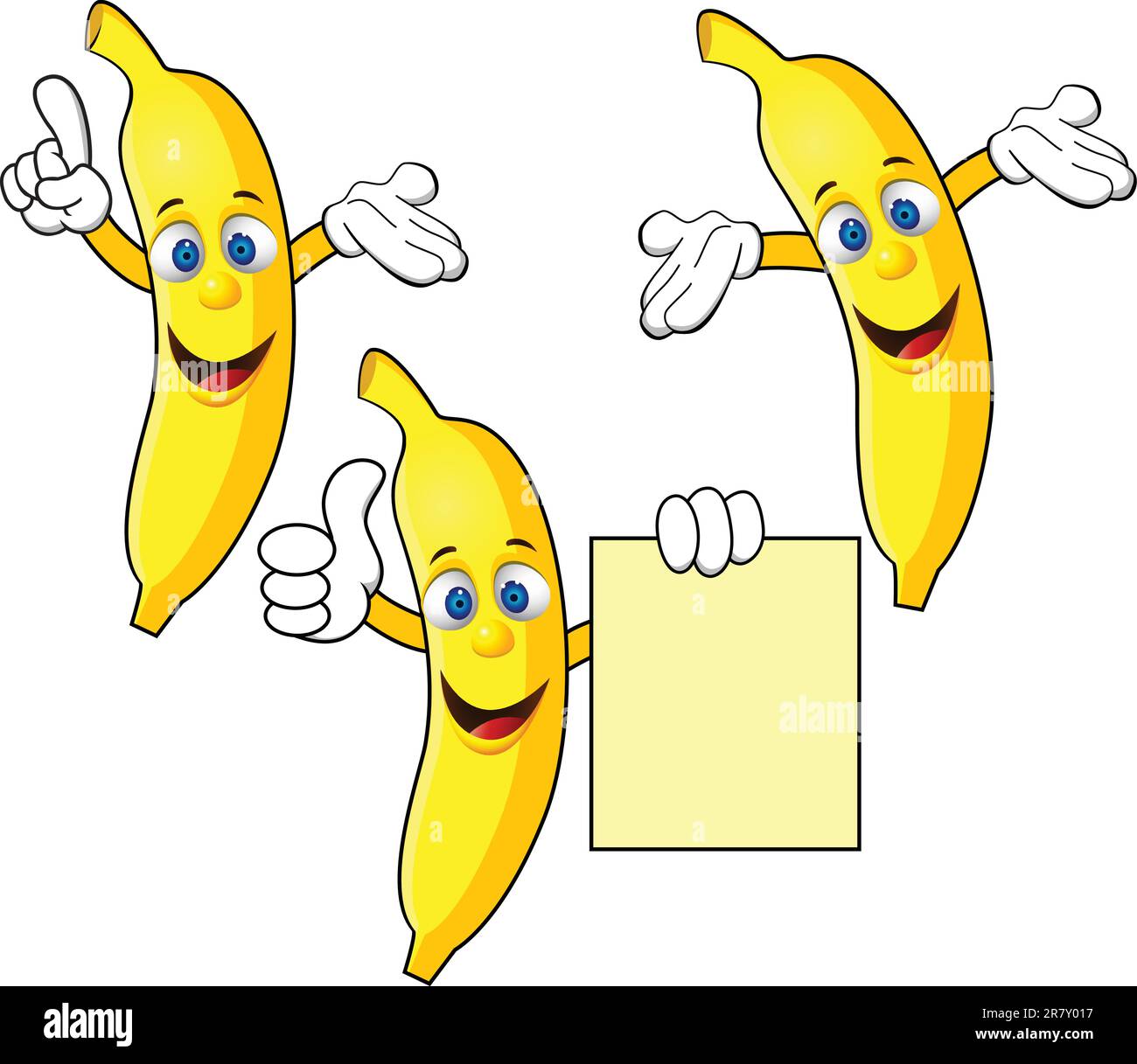 Vector Illustration Of Banana Cartoon Character Stock Vector Image ...