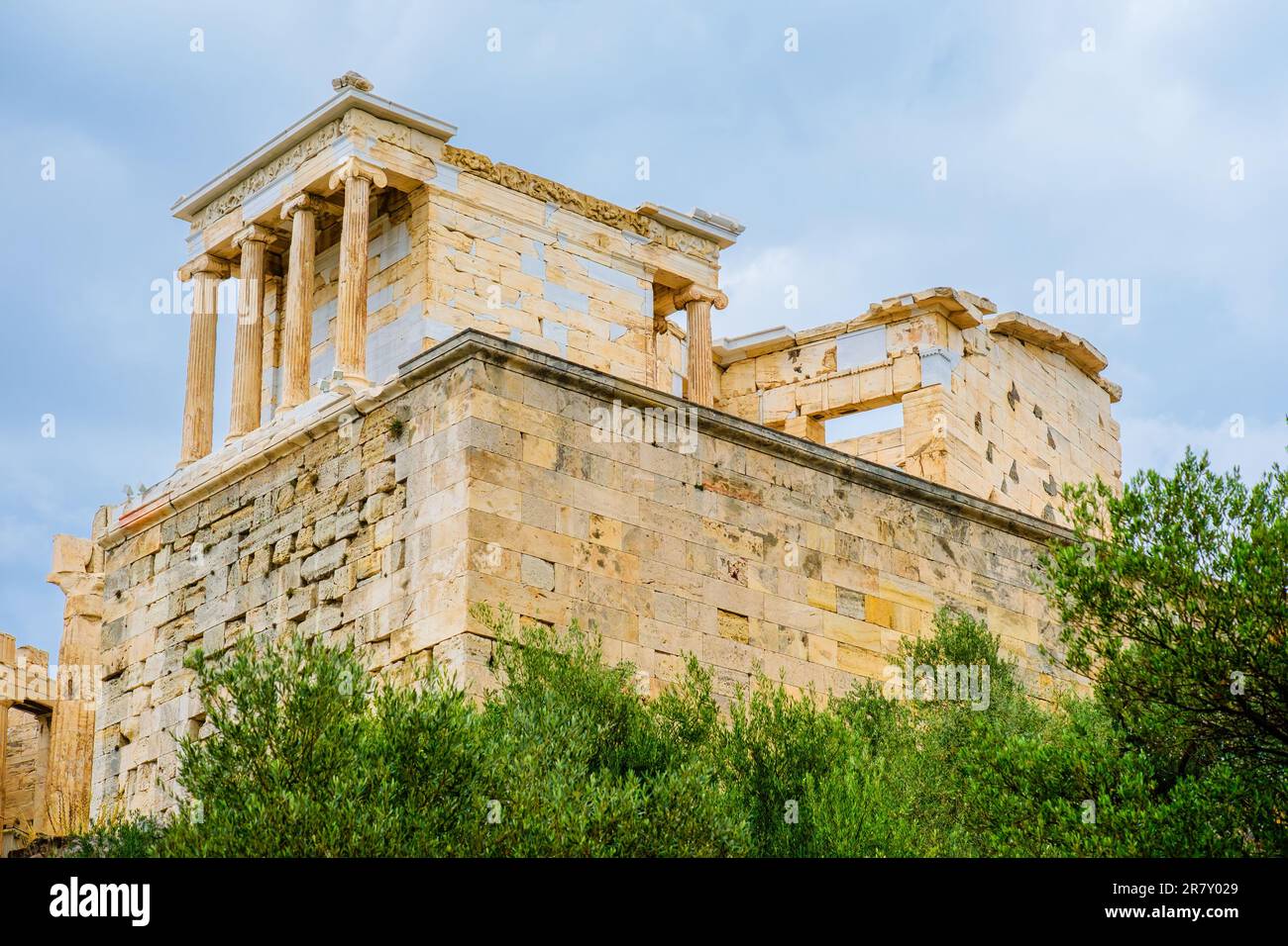 Ancient temple Parthenon in Acropolis Athens Greece, facade Stock Photo ...