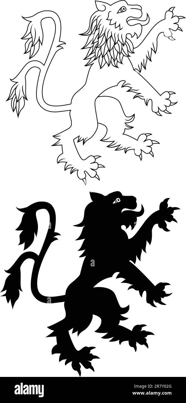 Gothic heraldic lion Cut Out Stock Images & Pictures - Alamy