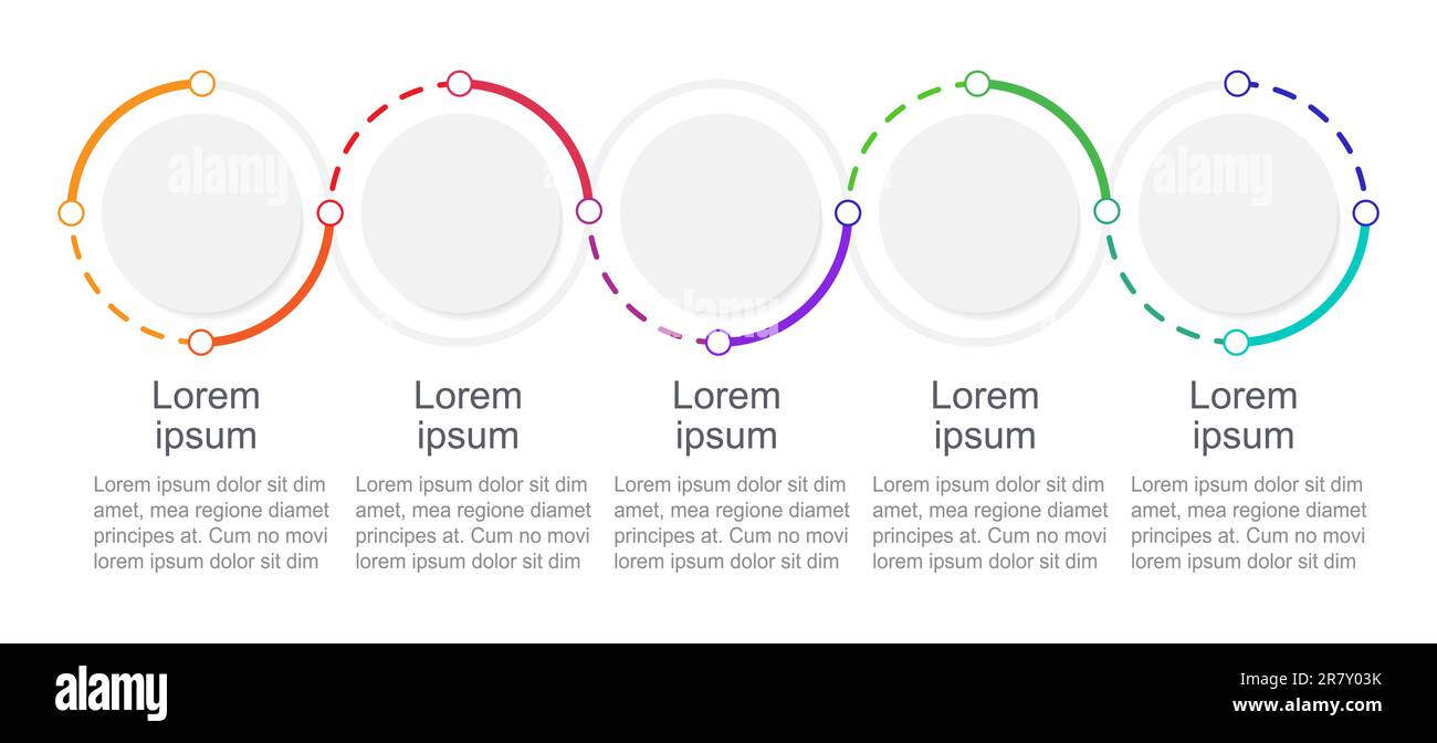 Multicolor round infographic chart design template Stock Vector Image ...