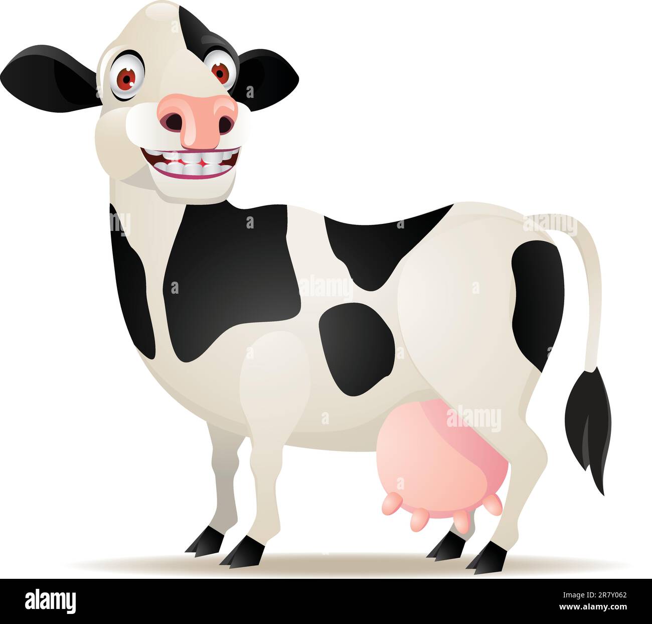 Vector Illustration Of Funny Cow Stock Vector Image & Art - Alamy