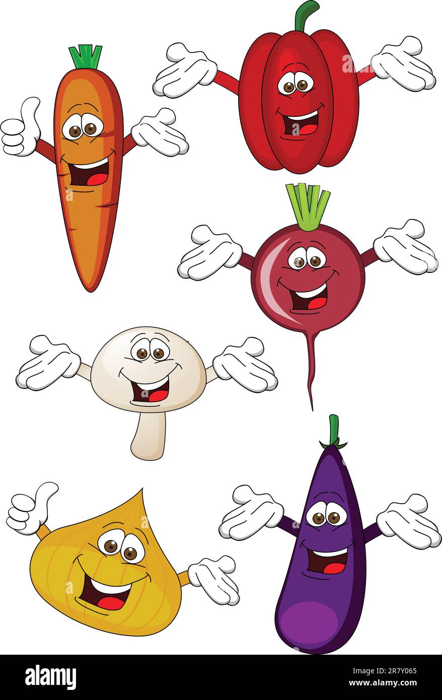Vector Illustration Of Vegetable Cartoon Character Stock Vector Image ...