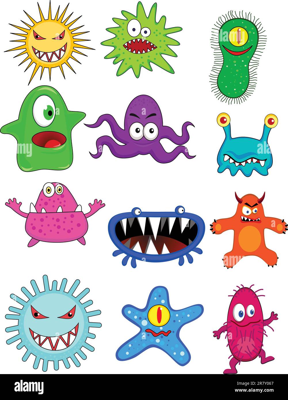 Vector Illustration Of Monster Cartoon Stock Vector Image & Art - Alamy