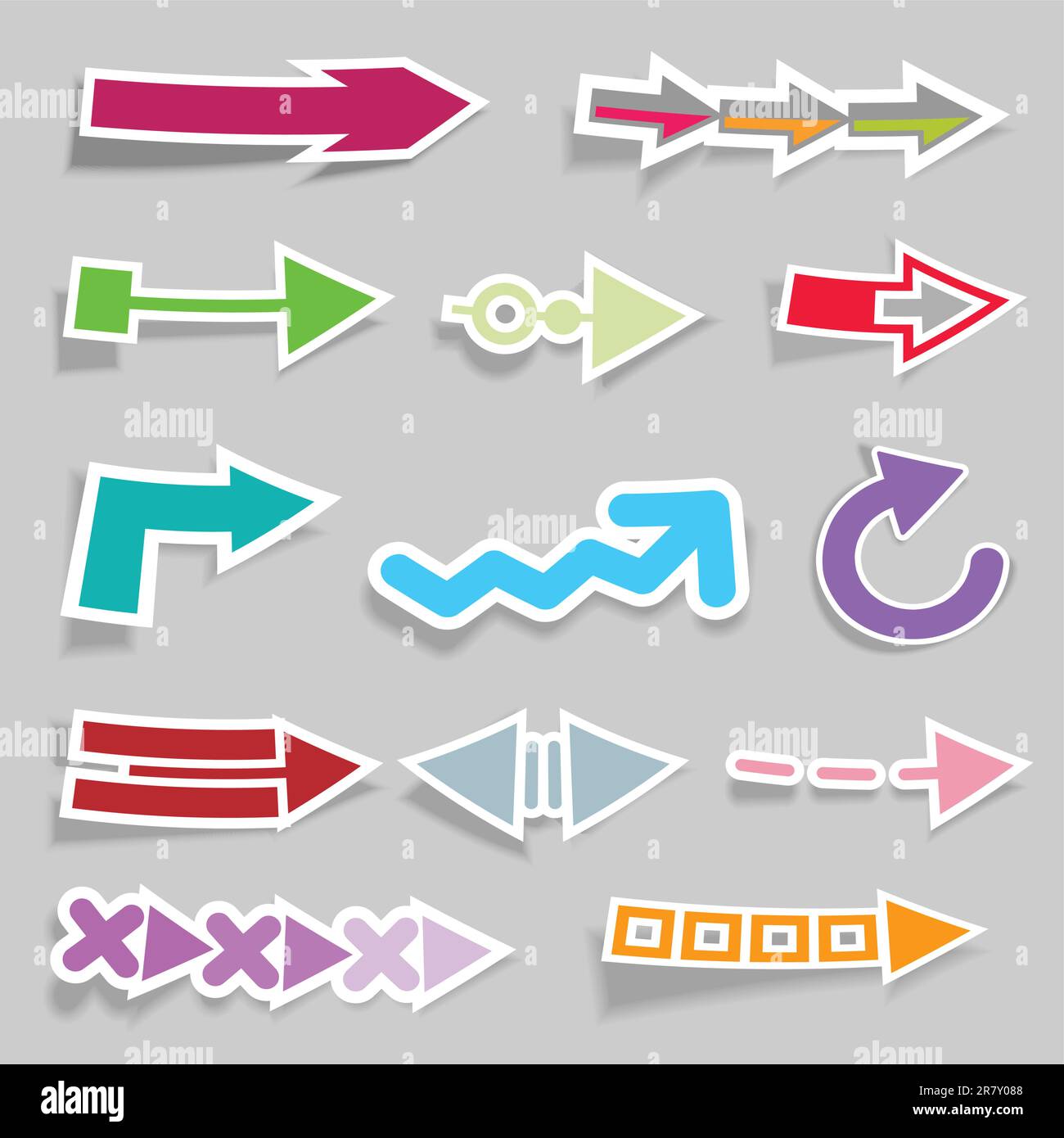 Large collection of various arrow shaped symbols Stock Vector Image ...