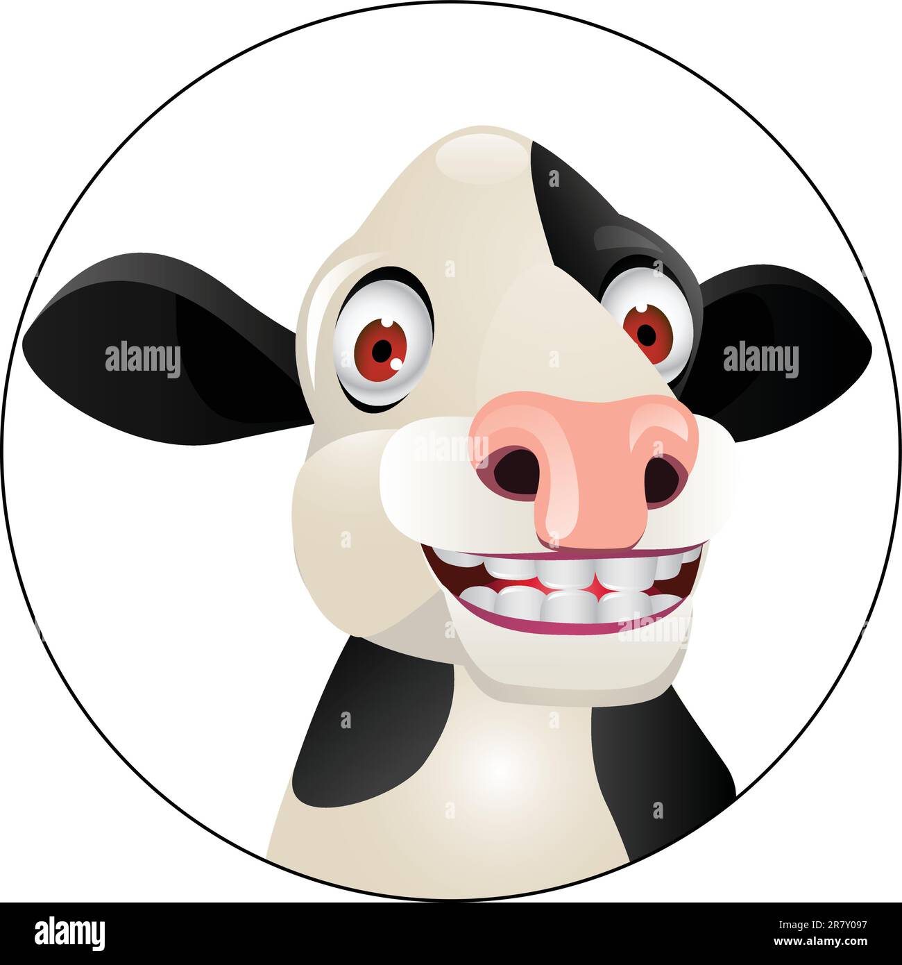Vector Illustration Of Funny Cow Stock Vector Image & Art - Alamy