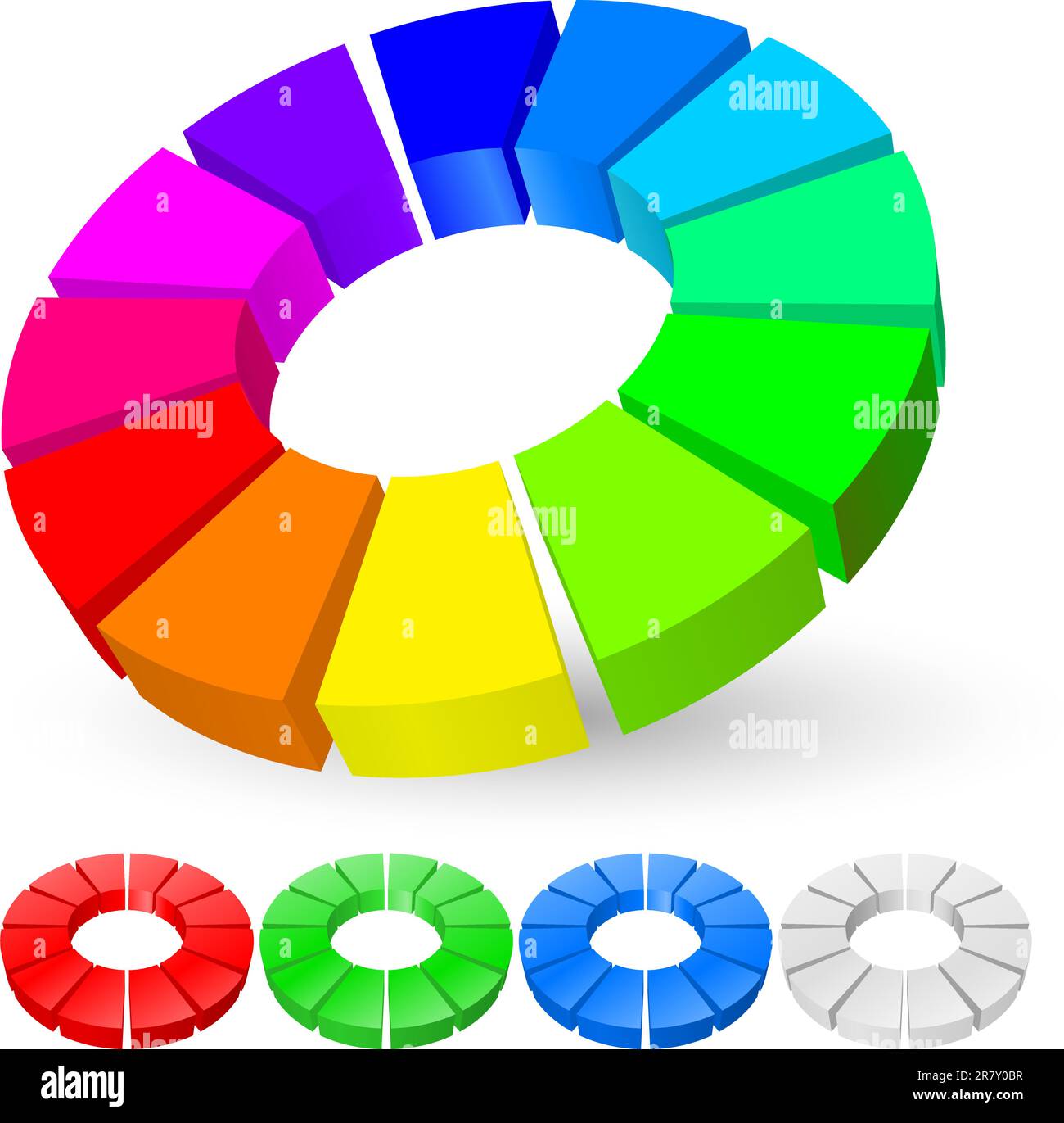 Abstract Pie chart number two. Illustration for design on white ...