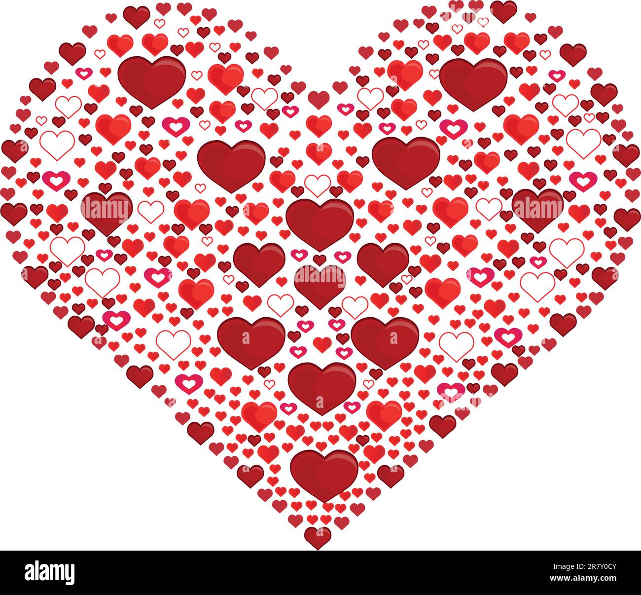 Big red heart made little Cut Out Stock Images & Pictures - Alamy