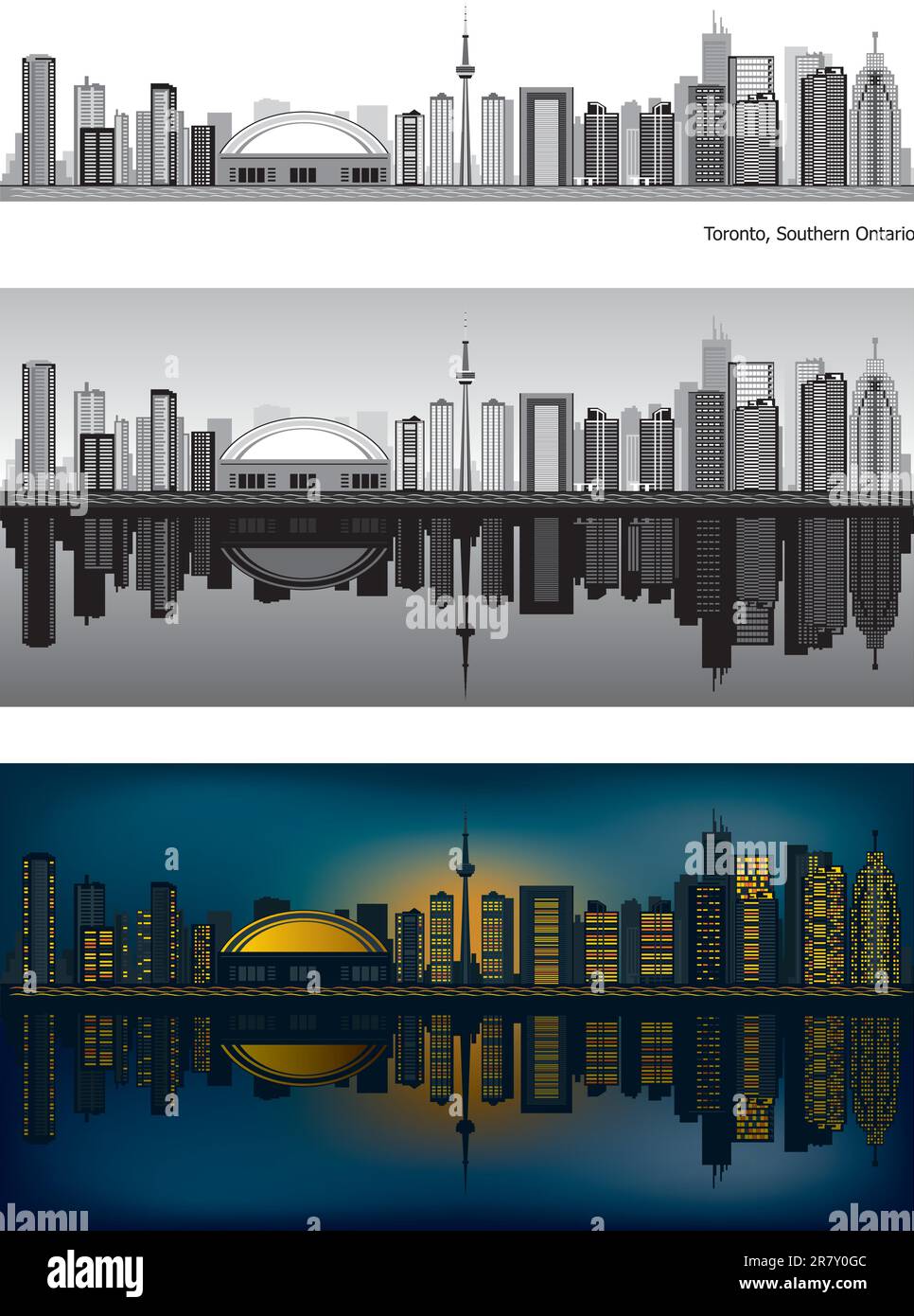 Toronto skyline daytime Stock Vector Images - Alamy