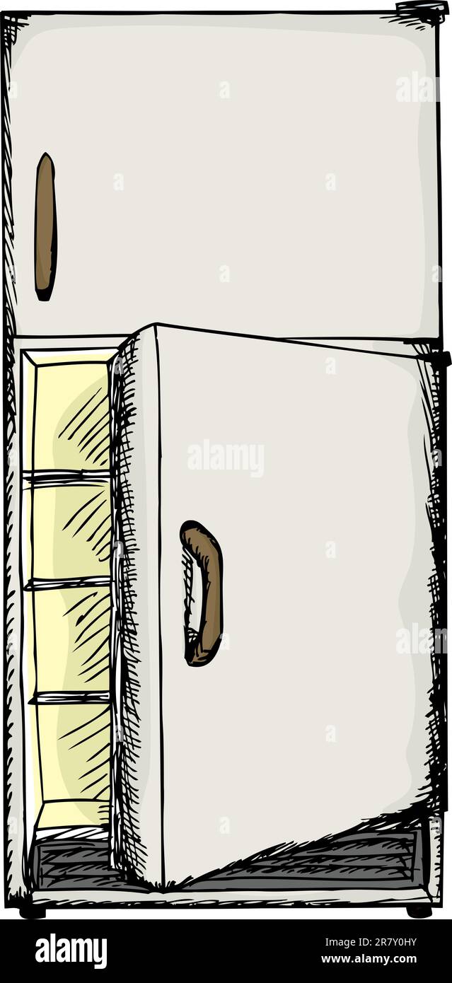 Refrigerator full length kitchen Cut Out Stock Images & Pictures - Alamy