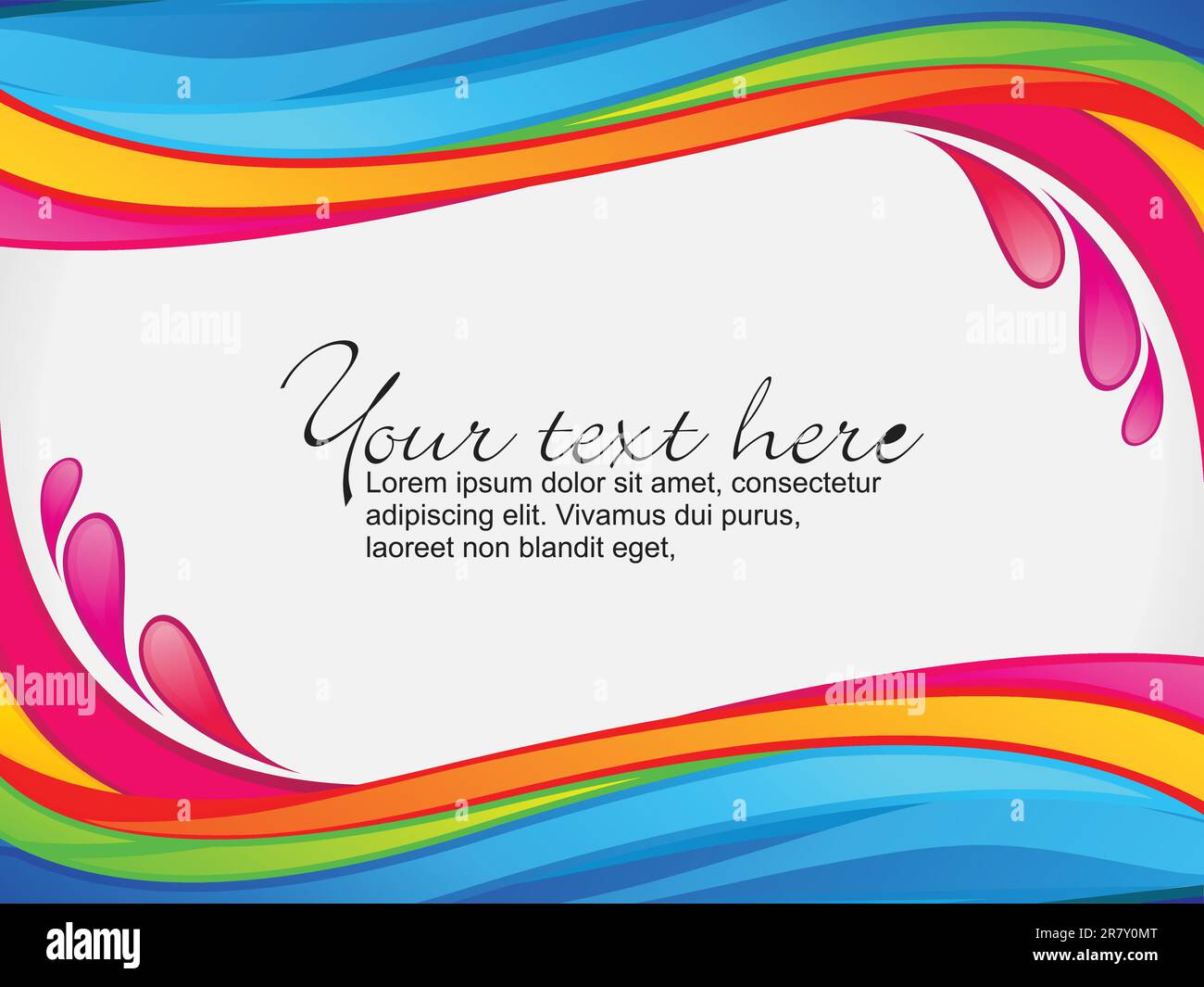 abstract colorful rainbow color splash border vector illustration Stock ...
