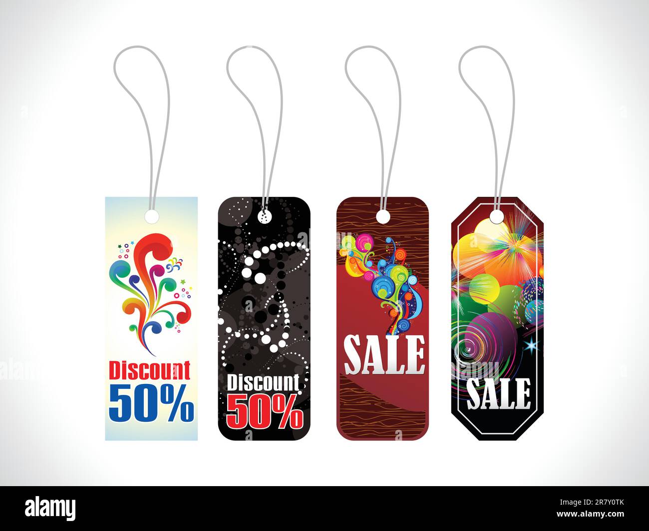abstract multiple celebration sale tag vector illustration Stock Vector ...