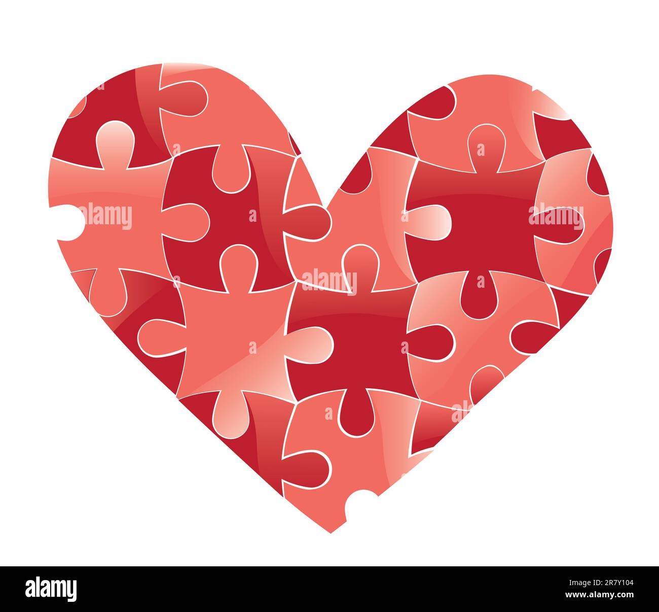 Heart puzzle. Love vector valentine romantic background. Design element ...