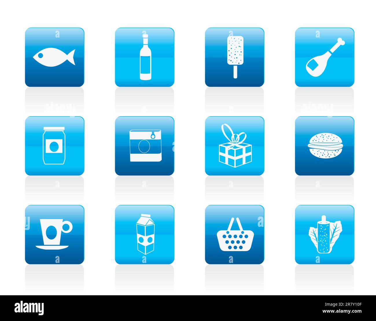 Shop, food and drink icons 1 - vector icon set Stock Vector Image & Art ...