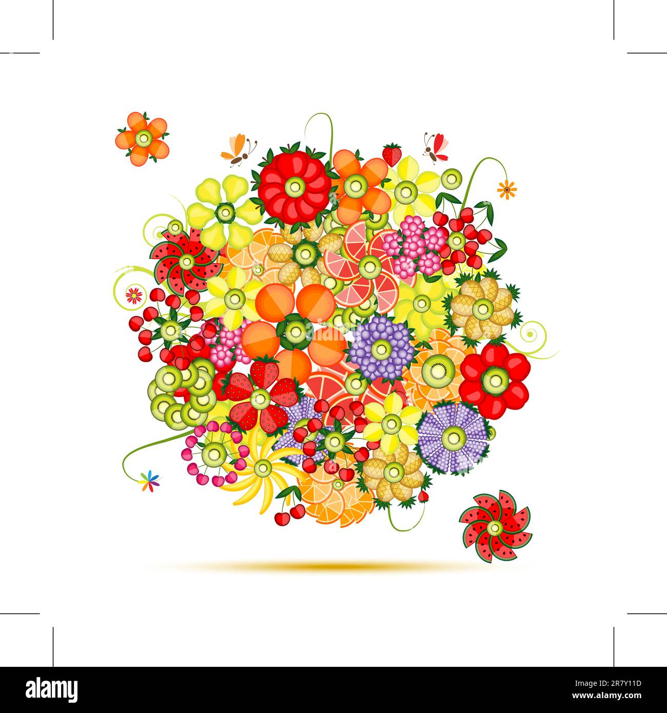 Juice made fresh fruits Stock Vector Images - Alamy